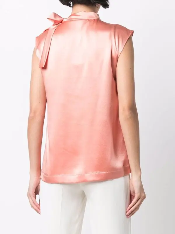 Alberta Ferretti Bow-detail Satin Blouse