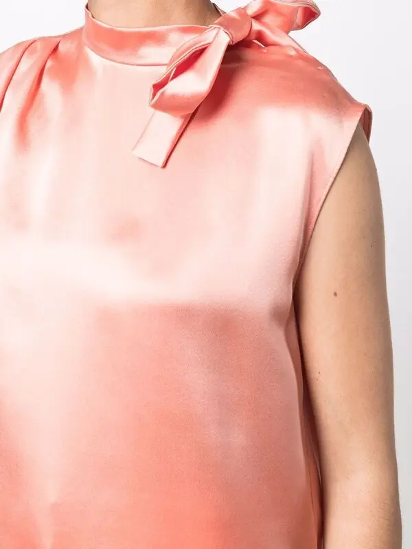 Alberta Ferretti Bow-detail Satin Blouse