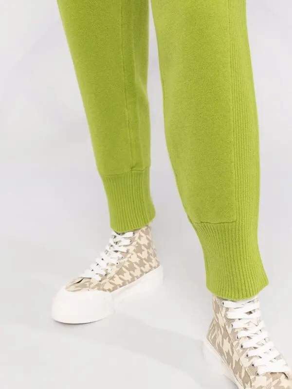 Alberta Ferretti Ribbed-detailing Knitted Joggers