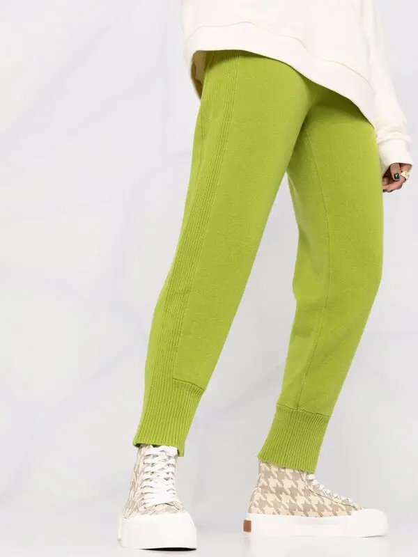 Alberta Ferretti Ribbed-detailing Knitted Joggers
