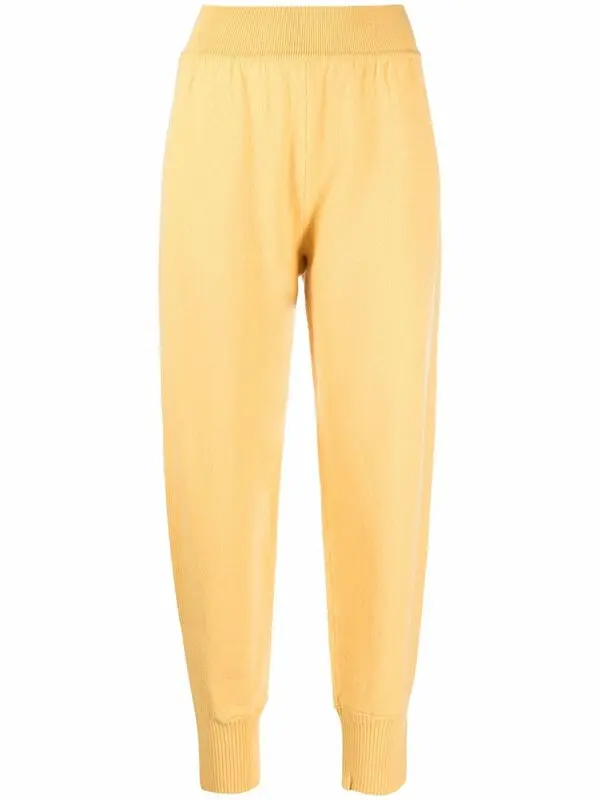 Alberta Ferretti Ribbed Virgin Wool-cashmere Blend Joggers
