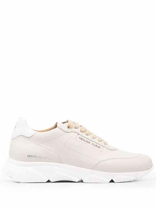 Philipp Plein Leather Low-Top Sneakers Neutrals 55% Off