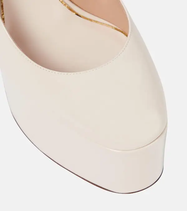 Valentino Garavani Tan-go Platform Pumps - White