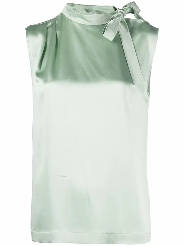 Alberta Ferretti Pussy-bow Silk Blouse