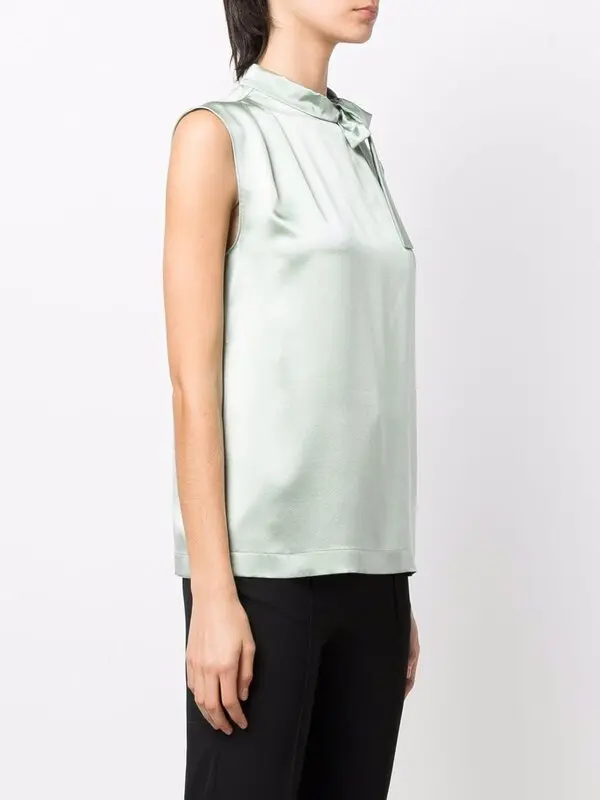Alberta Ferretti Pussy-bow Silk Blouse