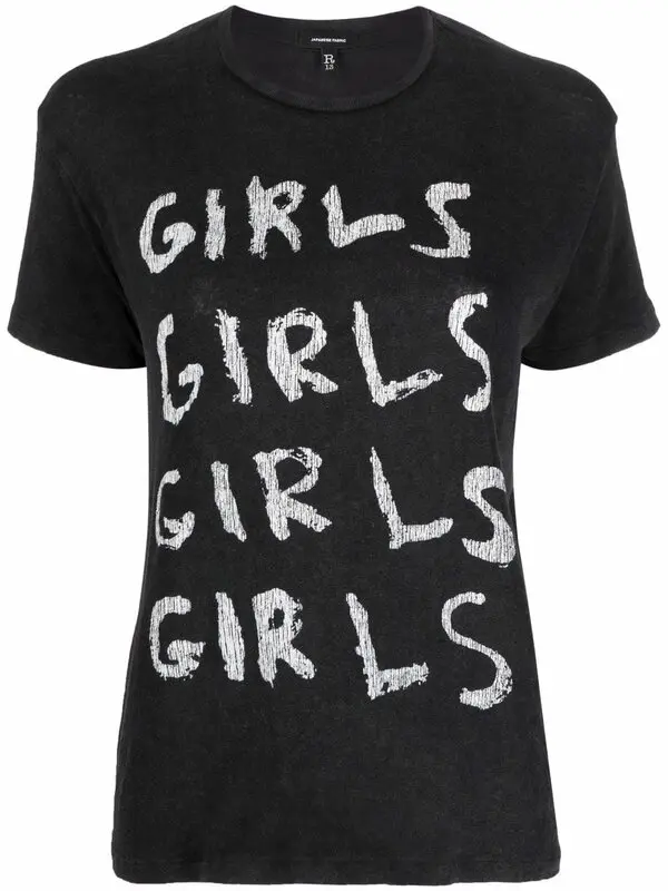 R13 Slogan-print Short-sleeved T-shirt