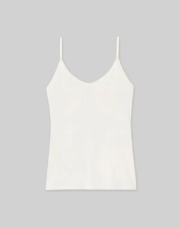 Lafayette 148 New York Jersey Scoop Neck Tank - Cloud