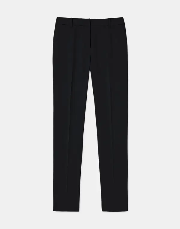 Lafayette 148 New York Crepe High Rise Straight Leg Ankle Pants