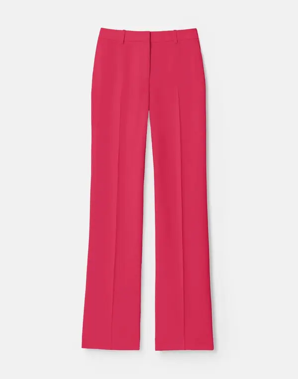 Lafayette 148 New York Crepe High-rise Straight-leg Pants - Pink Peony