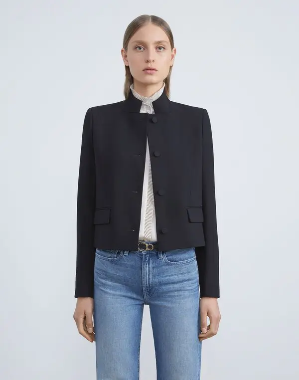 Lafayette 148 New York Lex Jacket In Italian Double Face Wool