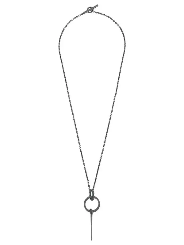 PARTS OF FOUR Portal Mini Spike Pendant Necklace - Black