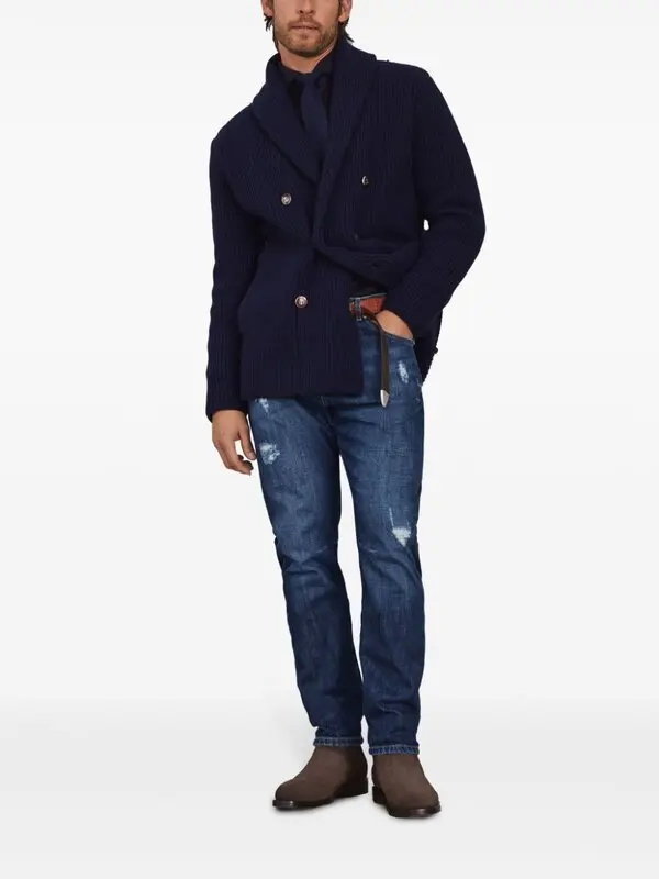 Brunello Cucinelli Embroidered Jeans - Blue