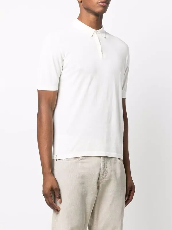 Eleventy Short Sleeve Polo Shirt - White