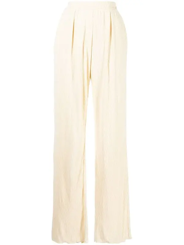 Simkhai Plissé Straight-leg Trousers