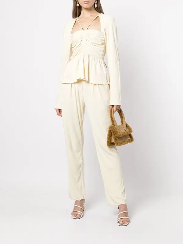 Simkhai Plissé Straight-leg Trousers