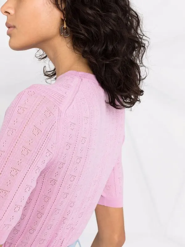 FERRAGAMO Gancini-pattern Knitted Top