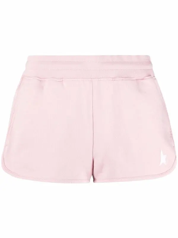 GOLDEN GOOSE Motif-print Track Shorts - Pink