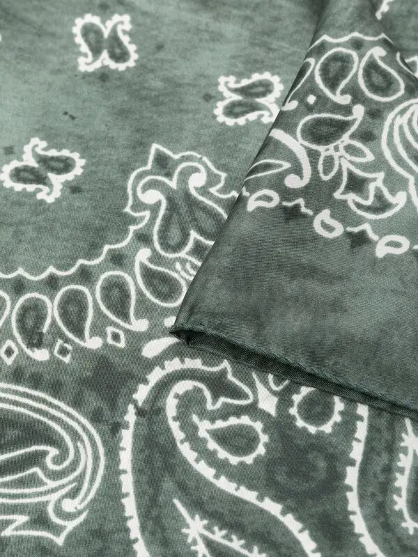 GOLDEN GOOSE Paisley-pattern Silk Scarf - Green