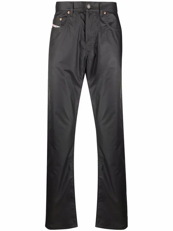 DIESEL® Coated Cotton Blend Trousers - Black