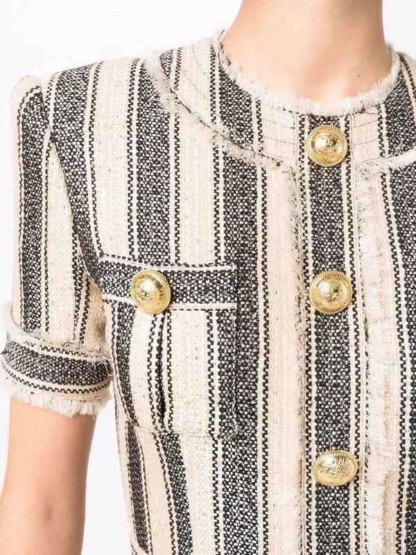 Balmain Striped Pique Dress