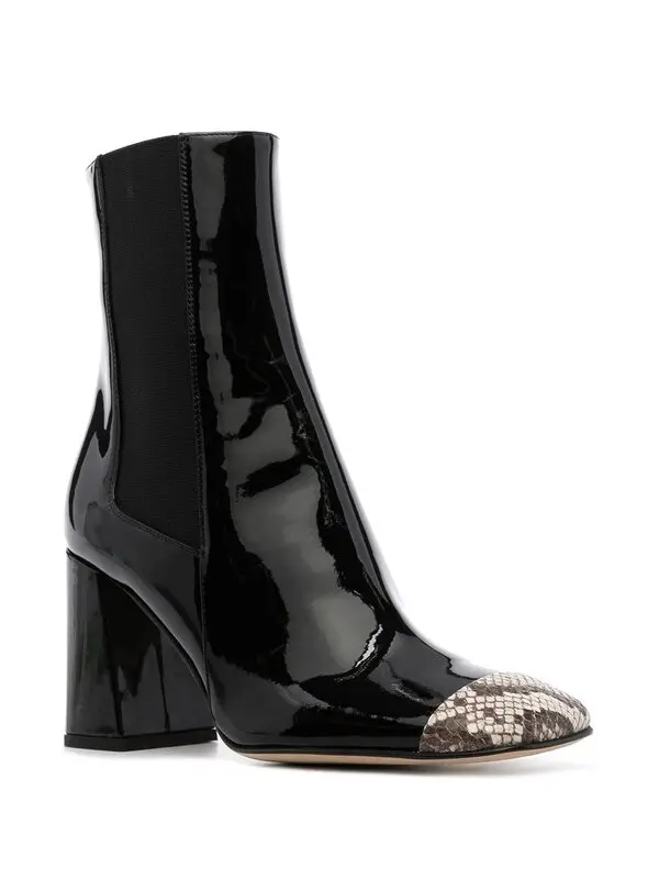 SERGIO ROSSI Contrasting Toecap Boots