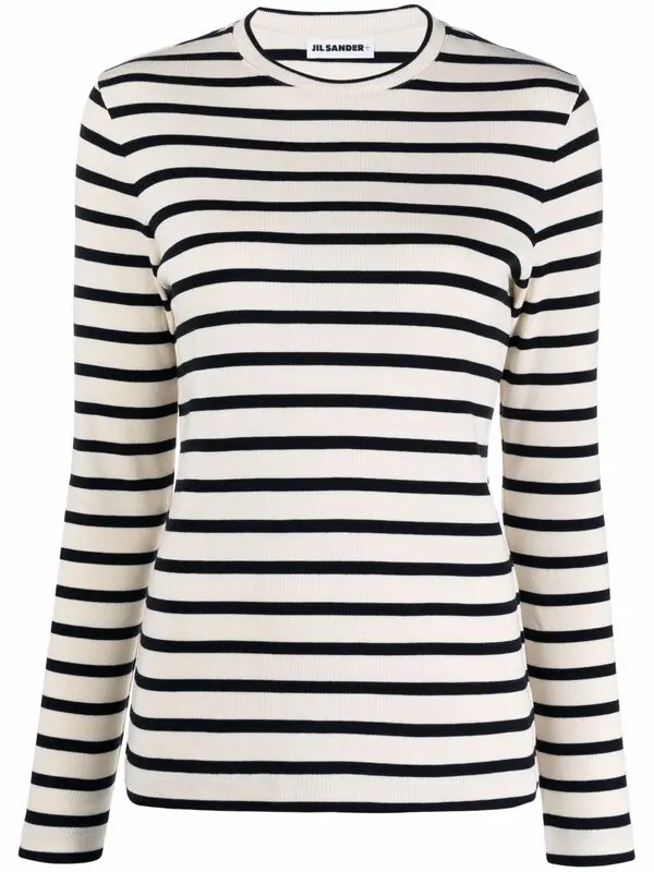 JIL SANDER Striped Ong-seeve T-shirt