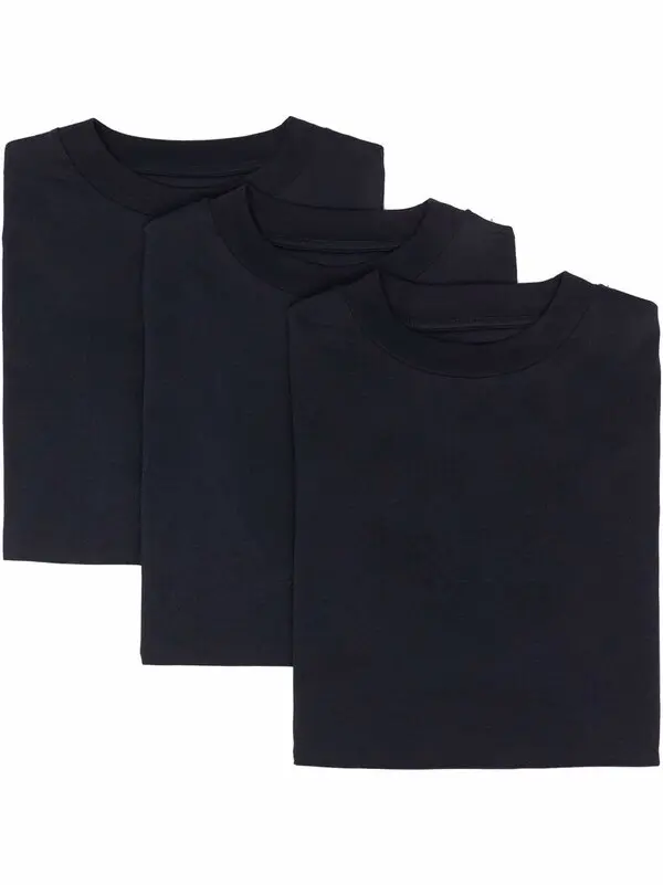 JIL SANDER Three-pack Logo Patch T-shirt - Blue