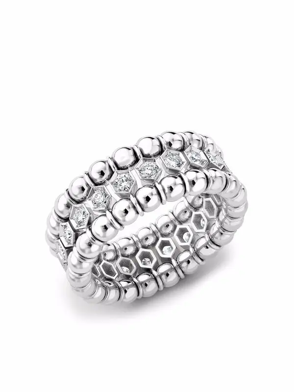PRAGNELL 18kt White Gold Bohemia Diamond Expandable Ring - Silver