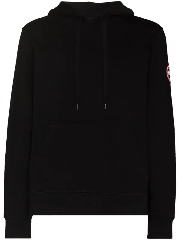 Canada Goose Huron Logo-patch Hoodie - Black
