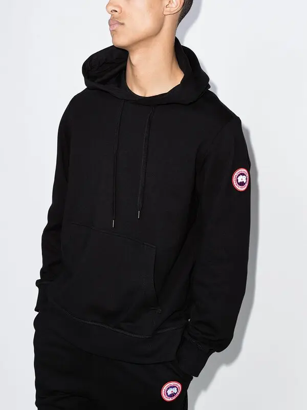 Canada Goose Huron Logo-patch Hoodie - Black