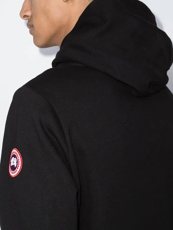 Canada Goose Huron Logo-patch Hoodie - Black