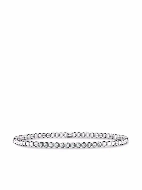 PRAGNELL 18kt White Gold Diamond Bohemia Bangle - Silver