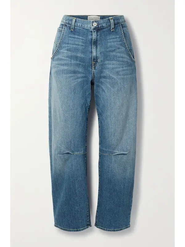 NILI LOTAN Emerson High-rise Tapered Jeans - Blue