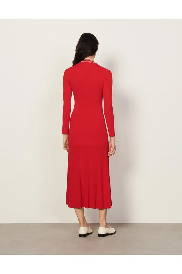 sandro long knitted tank dress Sandro Knee-Length Long Knitted Tank Dress with Sailor Collar and Empire  Waist from Dhgate Basic & Casual Dresses