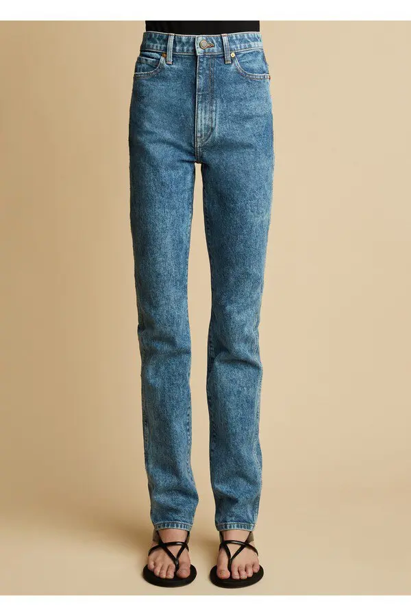 Khaite The Daria Stretch Jean In Lakeland - Denim | Editorialist