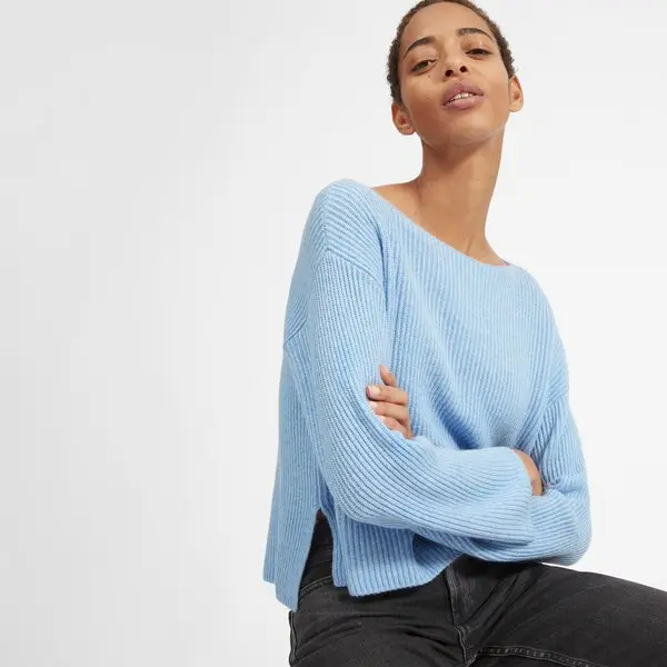 Everlane Cashmere Rib Boatneck Sweater