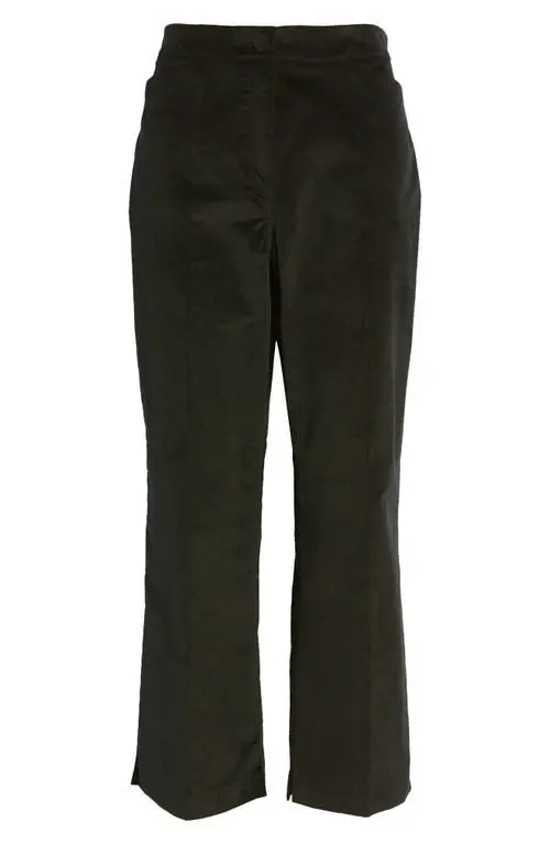 Halogen Velvet Kick Flare Trousers - Black