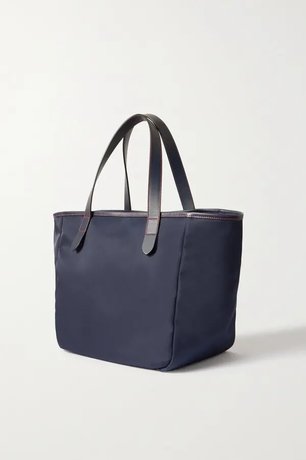 JW Anderson Embroidered Leather-trimmed Shell Tote