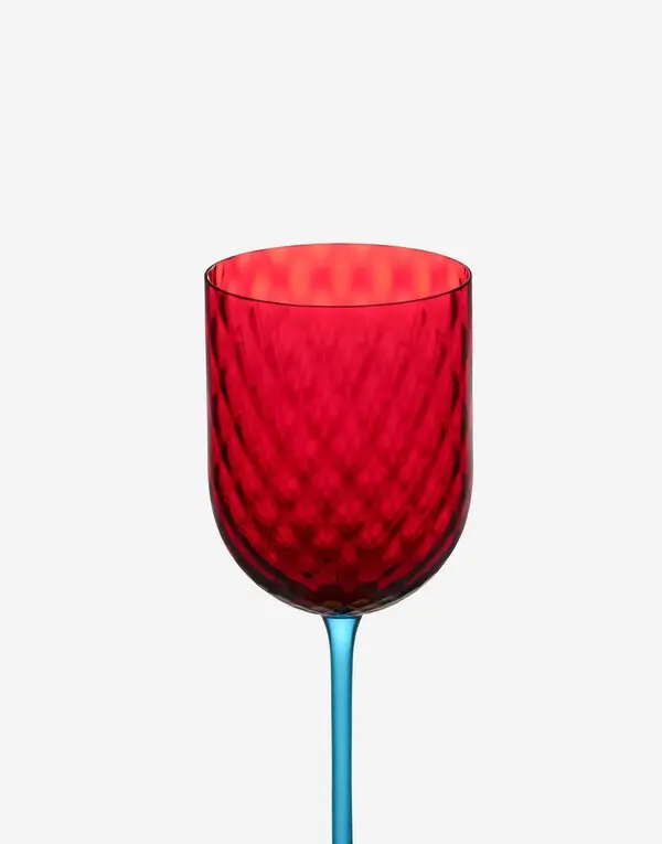 Dolce & Gabbana Hand-blown Murano Red Wine Glass - Multicolor