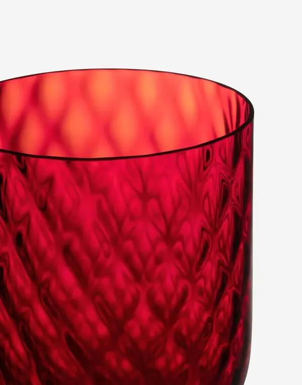Dolce & Gabbana Hand-blown Murano Red Wine Glass - Multicolor