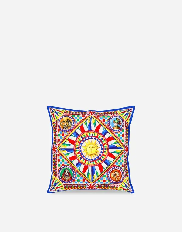 Dolce & Gabbana Canvas Cushion Small - Multicolor