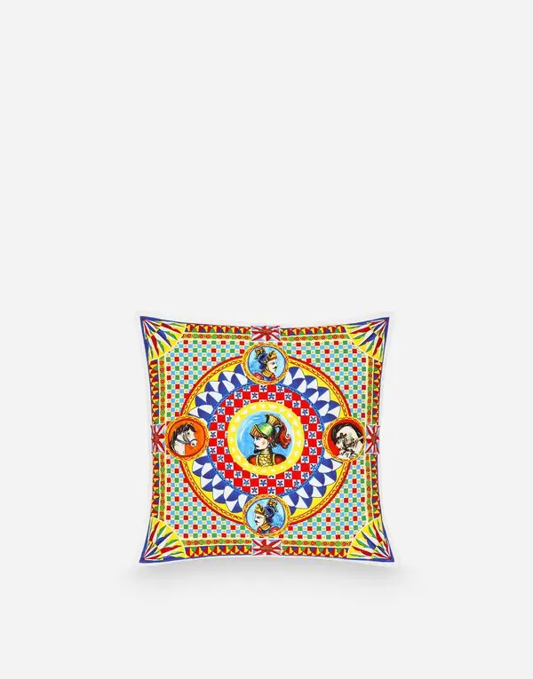 Dolce & Gabbana Canvas Cushion Small - Multicolor