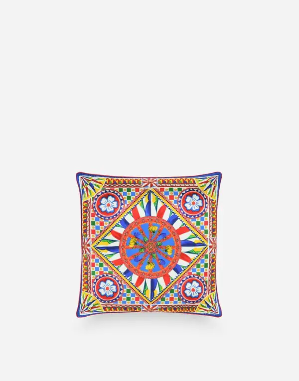 Dolce & Gabbana Silk Twill Cushion Small - Multicolor