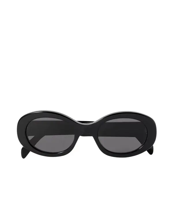 Celine Oval-frame Acetate Sunglasses - Black