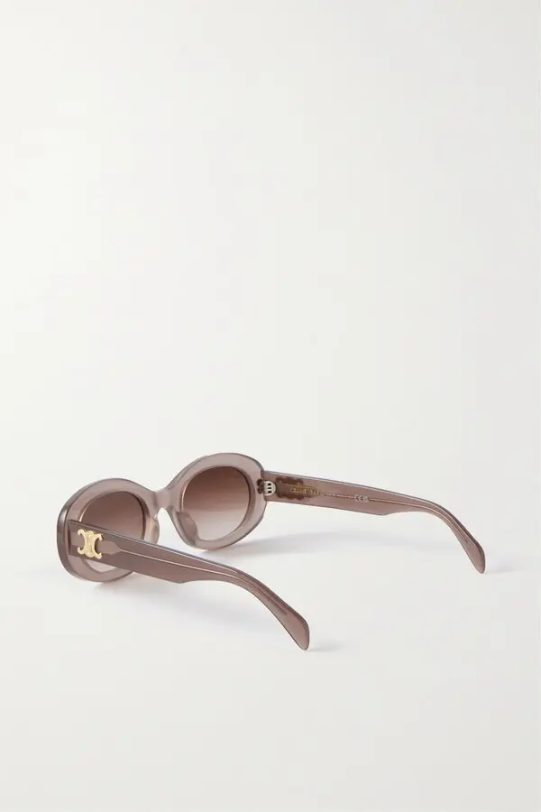 Celine Oval-frame Acetate Sunglasses - Brown