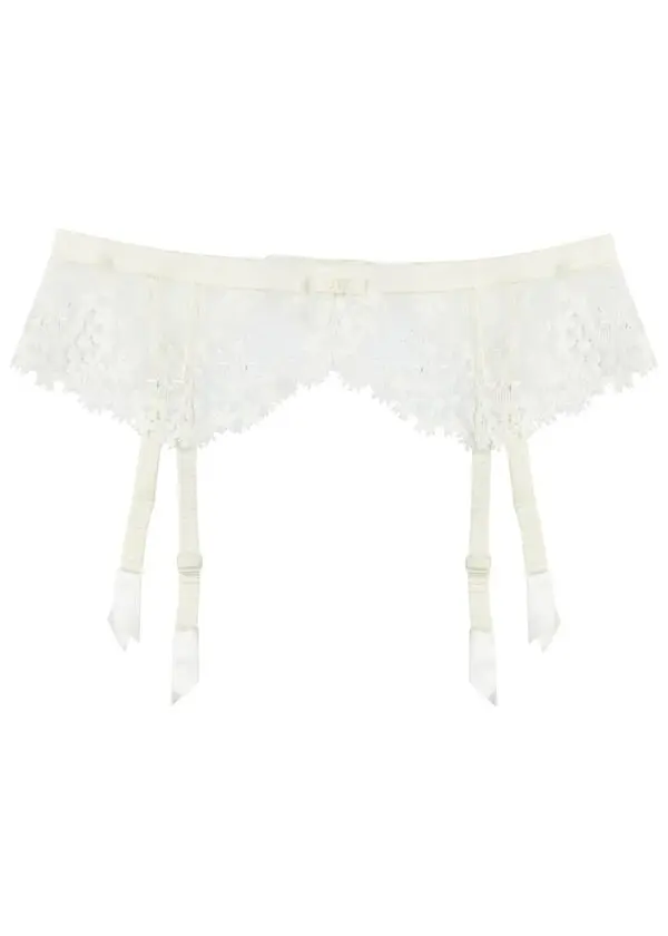 Simone Perele Wish Lace Suspender Belt - Ivory