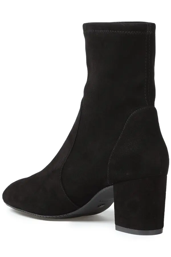 STUART WEITZMAN Yuliana 60 Stretch-suede Ankle Boots - Black