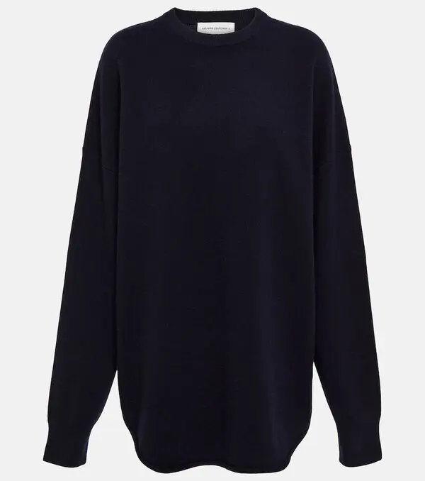 Extreme Cashmere X N°53 Crew Hop Cashmere-Blend Sweater - Blue