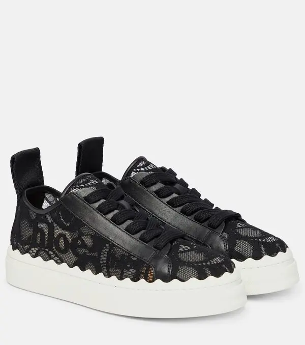Chloé Lauren Lace Sneakers - Black