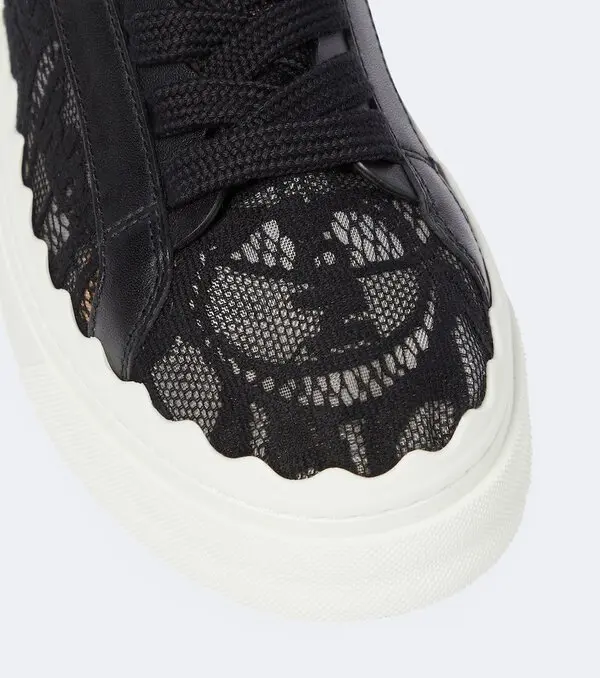 Chloé Lauren Lace Sneakers - Black